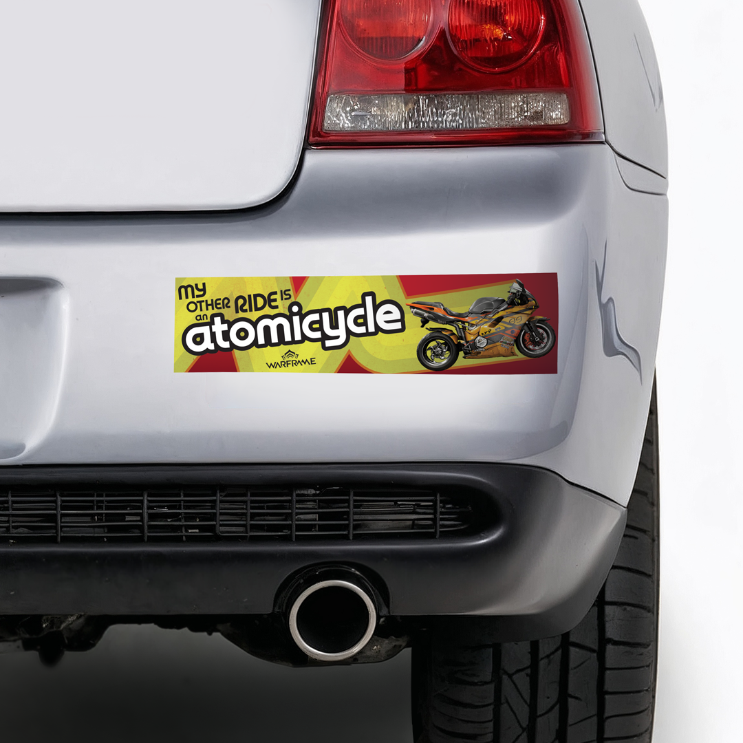 Atomicycle Bumper Sticker – The Official Warframe Store